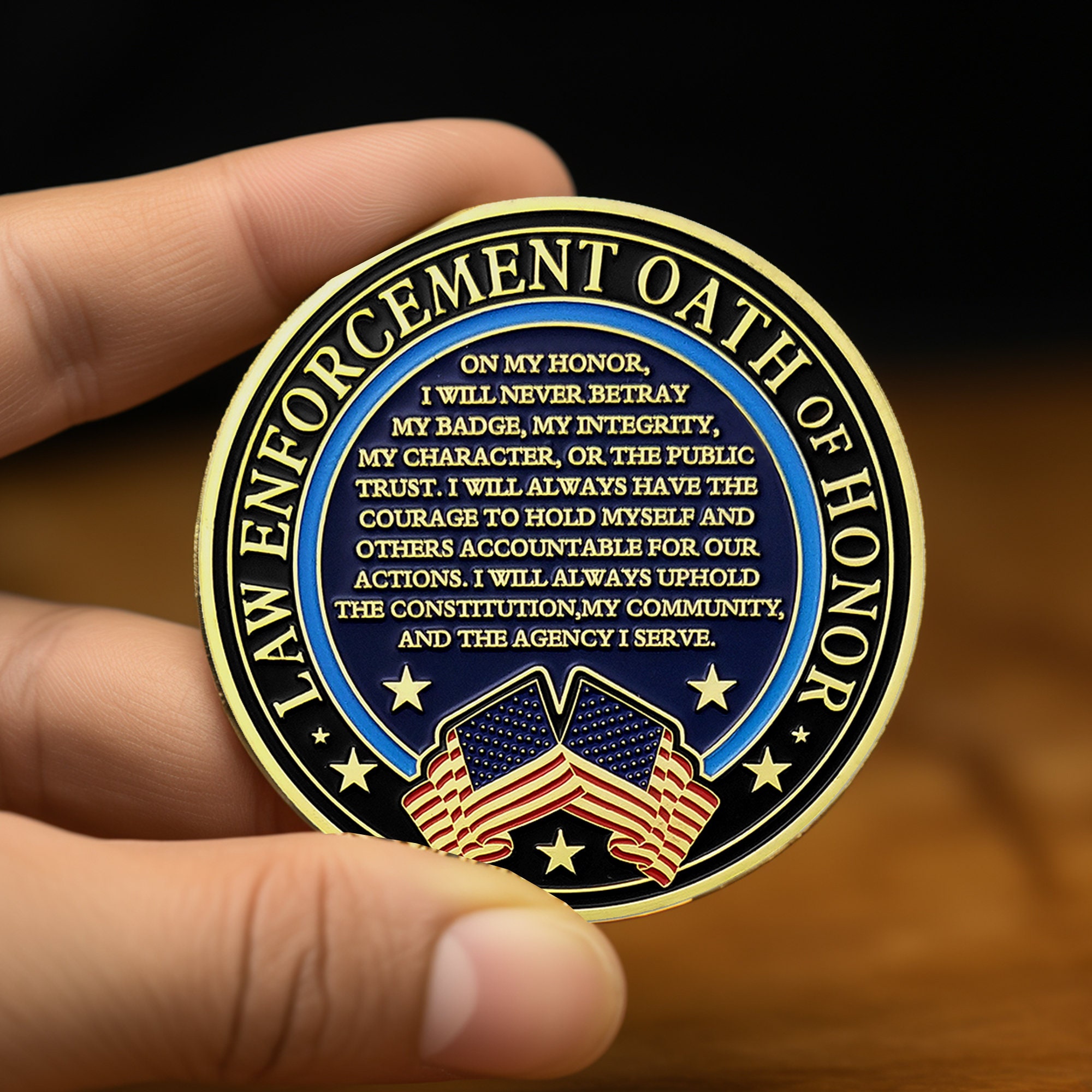 Thin Blue Line Sheriff Challenge Coin: Law Enforcement Gift - Etsy