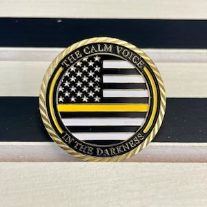 Dispatcher Challenge Coin - Thin Gold Line - Public Safety First ...