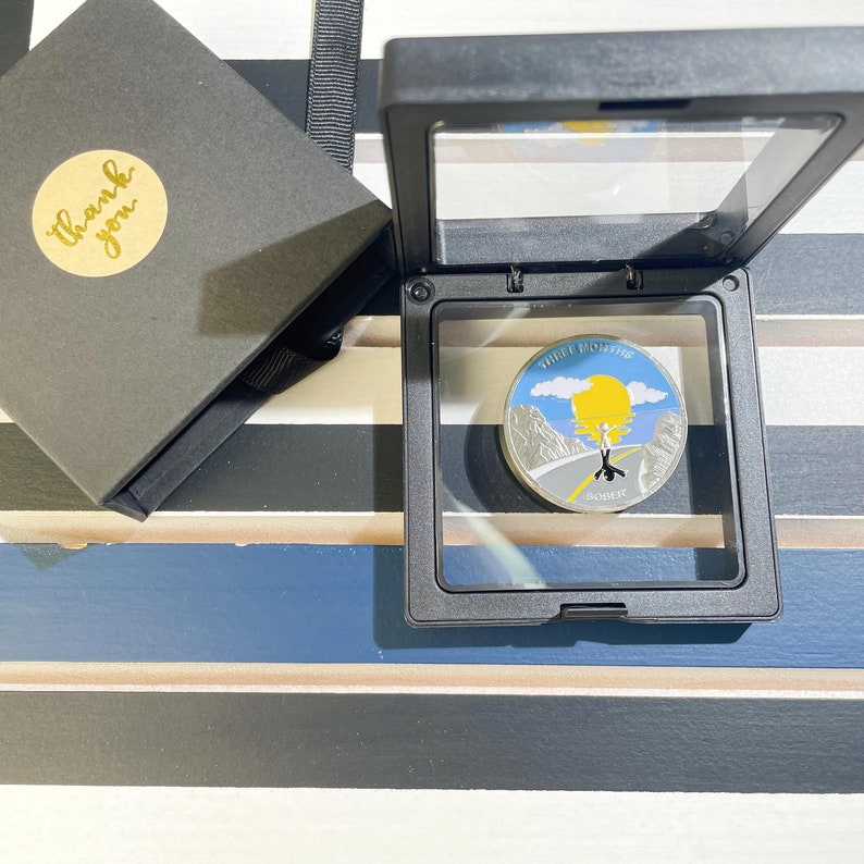 3 Months Sobriety Coin - AA Chip (1-12 Months) - AA Medallion and ...