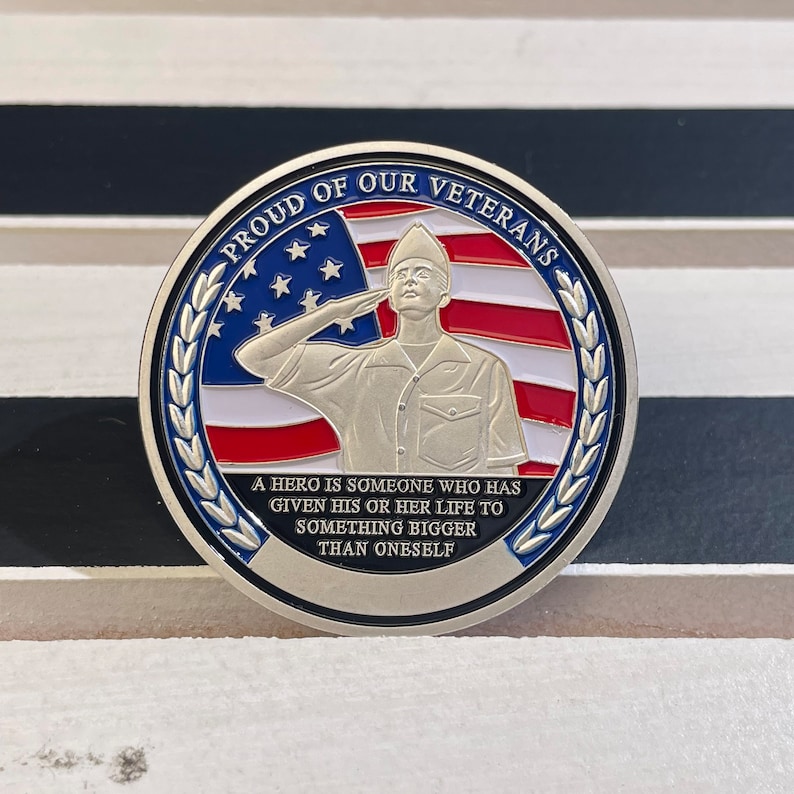 Veteran Challenge Coin Military Coins Proud of Our Veterans - Etsy