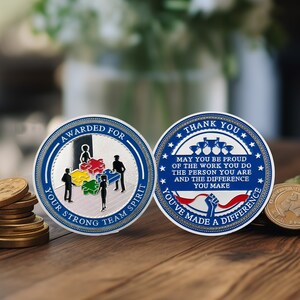 5 in 1 Employee Challenge Coins Set - Corporate Staff Work Award Coin ...