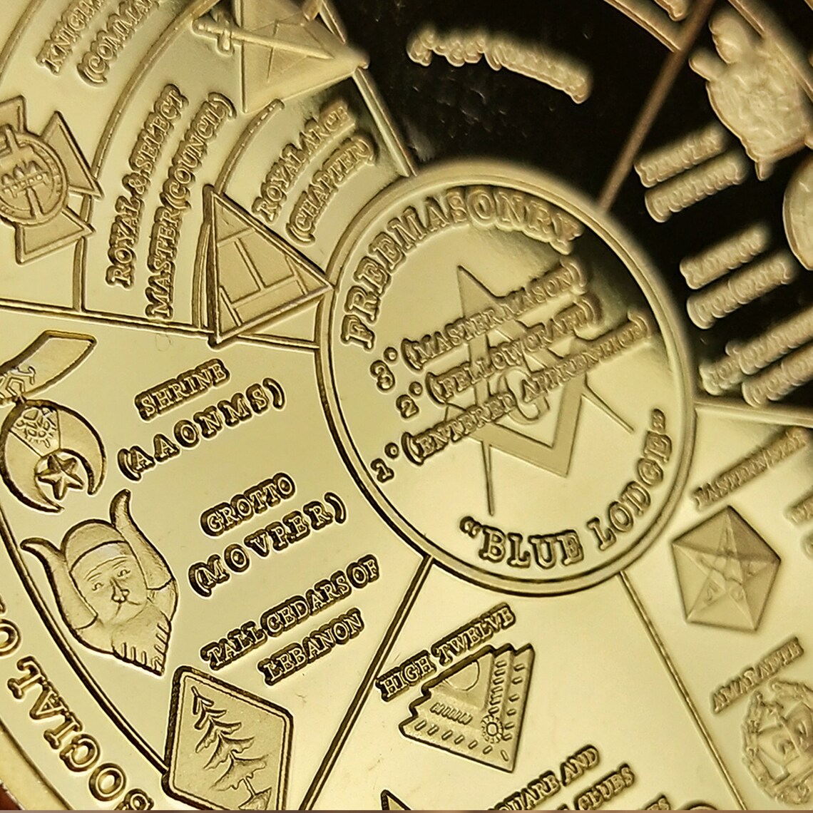 Freemason Challenge Coin: Square and Compass Masonic Collectible - Etsy