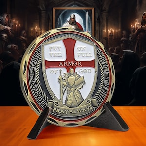 Armor of God Challenge Coin Knights Templar Crusader Coin Put on the ...