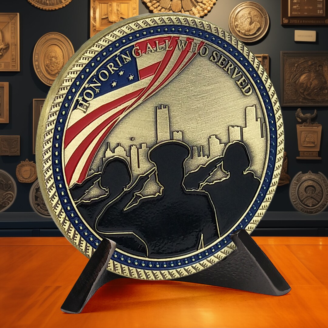 Military Veteran Challenge Coin - Veterans Day Gift - Honoring All ...