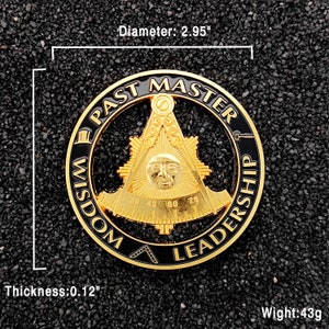 Masonic Car Emblem Past Master Freemason Auto Decal Sticker - Masonic ...