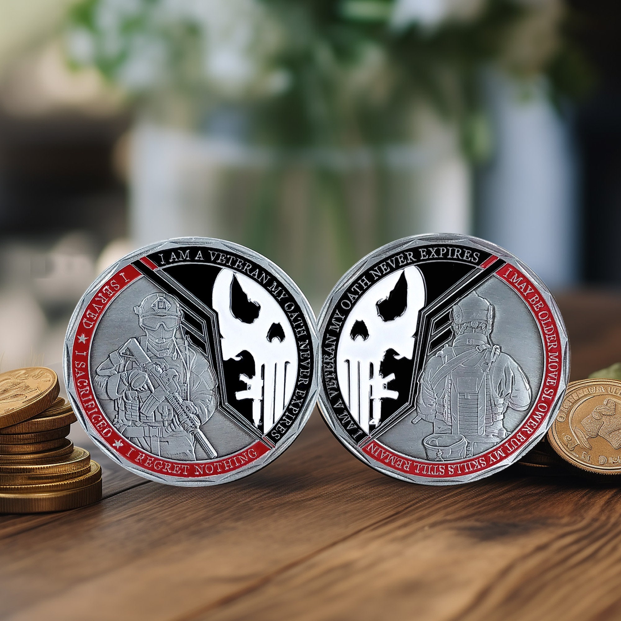 Veteran Oath Challenge Coin: Army Military Retirement Gift - Etsy