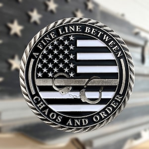 Prison Challenge Coin - Thin Gray Line - Correctional Officer Gifts ...