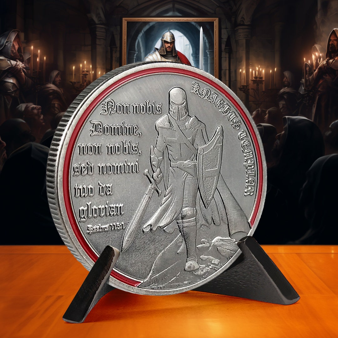 Knights Templar Challenge Coin - Religious Gift - Commemorative Gift ...