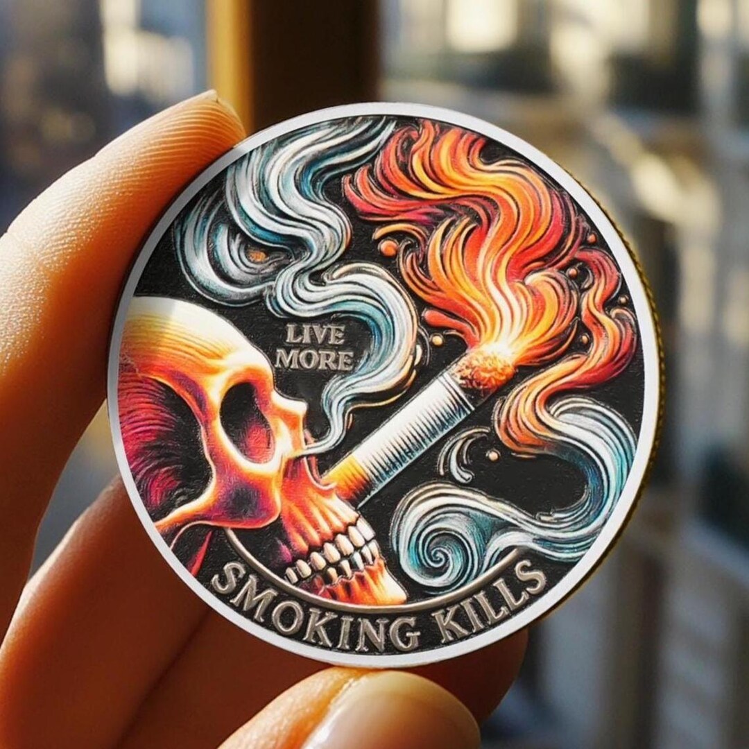 Smoking Quit or Die Challenge Coin Soul Cleansing Sobriety Coin- the ...