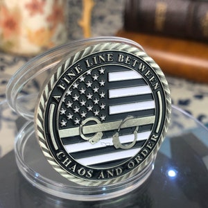 Prison Challenge Coin - Thin Gray Line - Correctional Officer Gifts ...