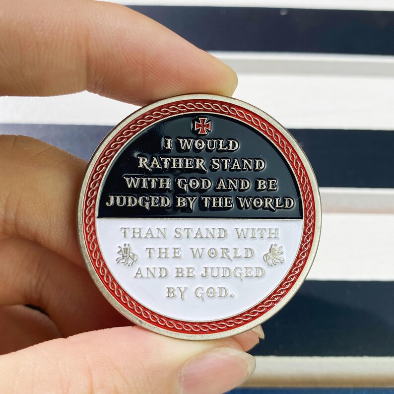 Knights Templar Challenge Coin the Knight and the Lion Coin - Etsy