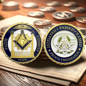 10 in 1 Freemasonry Exclusive Collectible Coins Set - Masonic Symbols ...