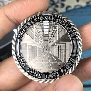 Prison Challenge Coin - Thin Gray Line - Correctional Officer Gifts ...