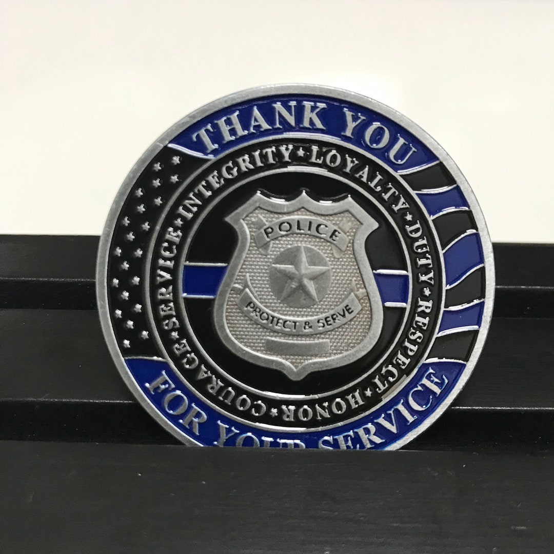 Police Challenge Coin God Bless the Police Prayer Coins - Etsy