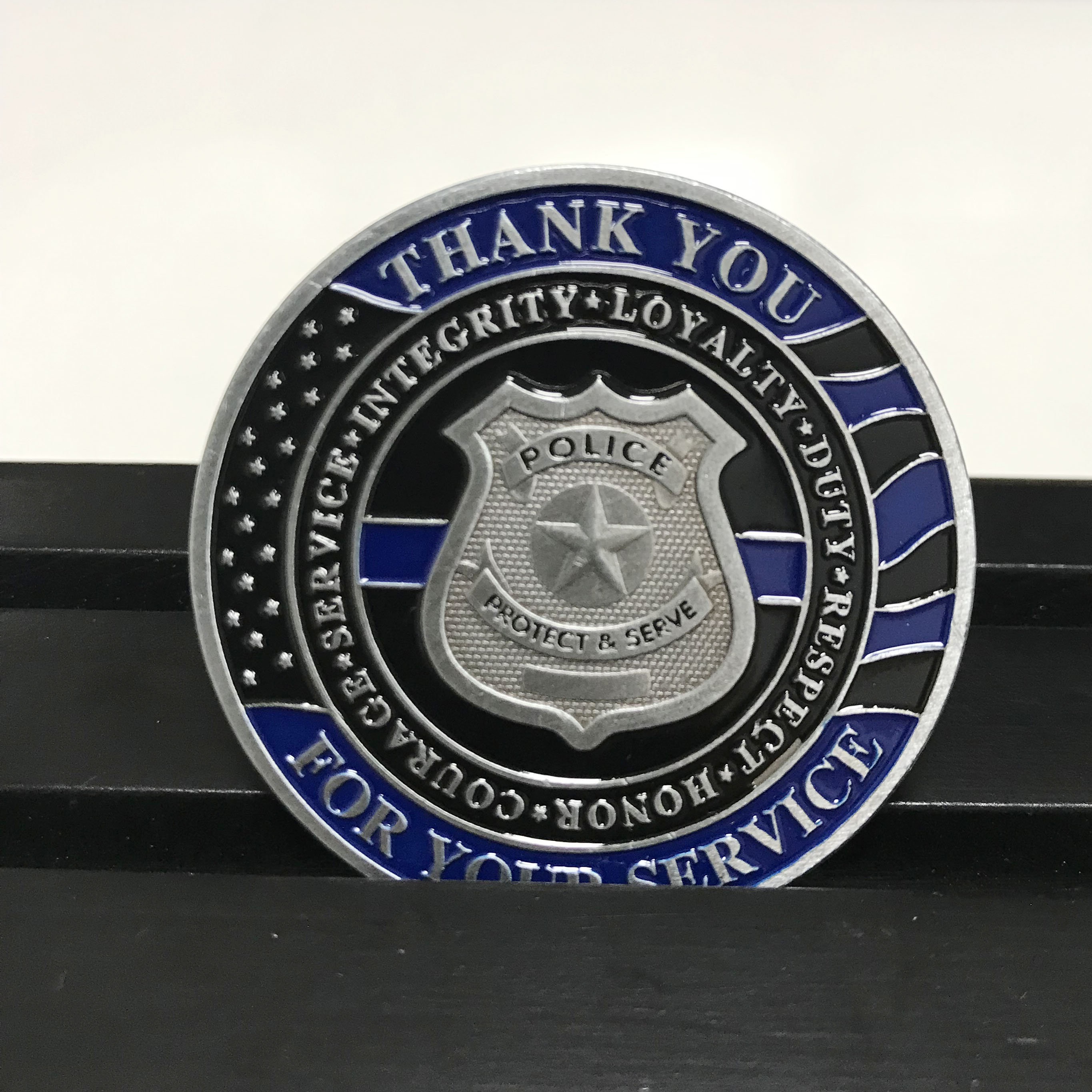 Police Challenge Coin - God Bless the Police Prayer Coins - Thank You ...
