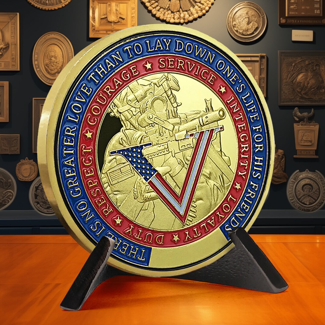 Military Veterans Challenge Coin - USMC Badge Medallion Coins - Army ...