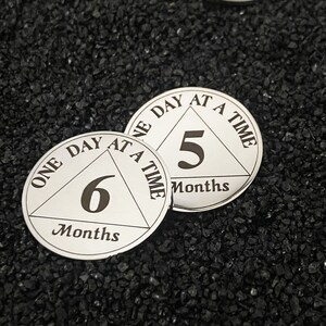 One Year AA Medallion Milestone Coins Set - 1-12 Months Combo Sobriety ...