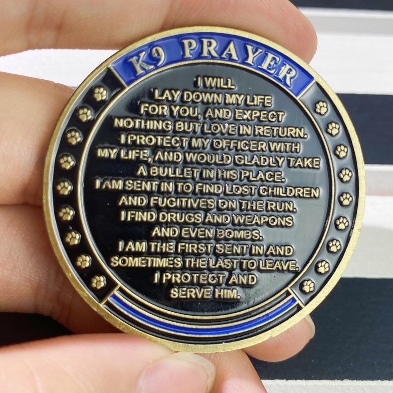 K9 Police Challenge Coin USA Flag Challenge Coin Police - Etsy