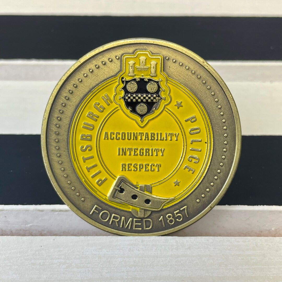Police Challenge Coin Pittsburgh Police Officers Coins Law - Etsy