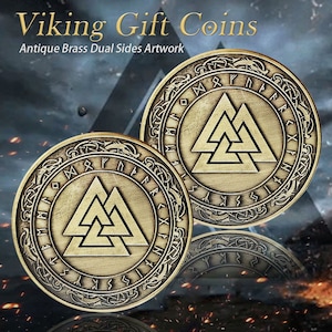 Viking Challenge Coins - Yggdrasil Tree of Life | Mjölnir Thor's Hammer ...