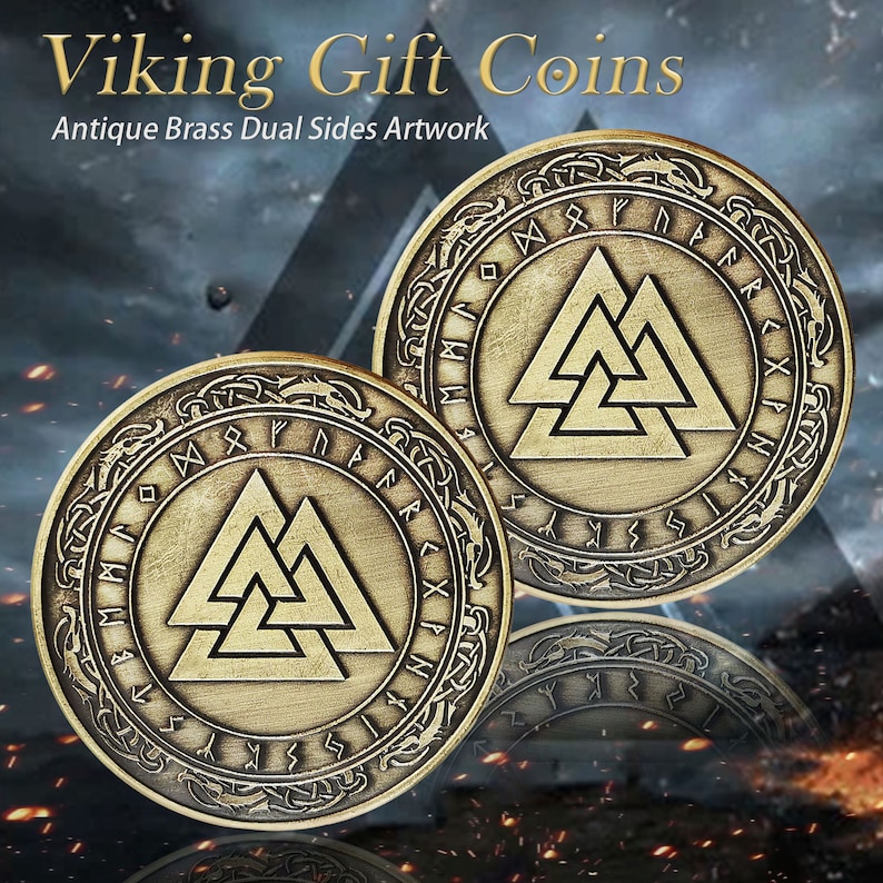 Viking Challenge Coins - Yggdrasil Tree of Life | Mjölnir Thor's Hammer ...