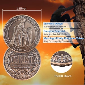 Christian Challenge Coin - Bible Verses Encouragement Pocket Token ...