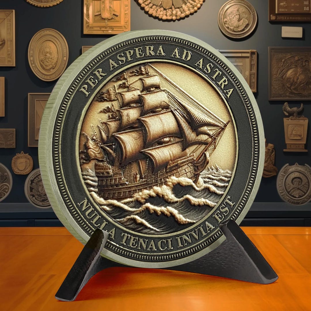 Sail Away Incentive Coin: Silver Plated Inspirational Token - Etsy