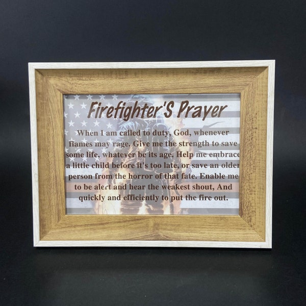Personalized Firefighter Picture Frame - Etsy