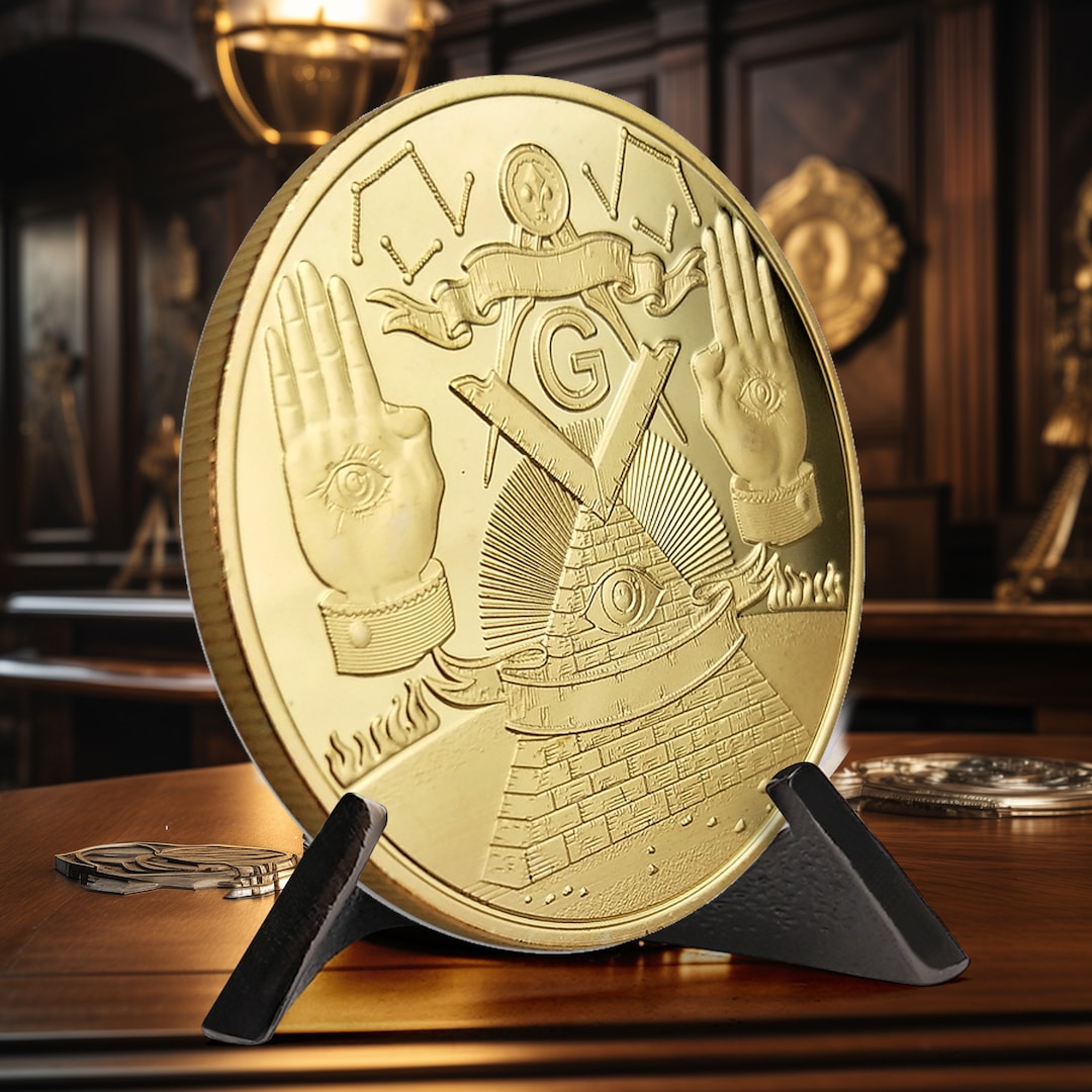 Freemason Challenge Coin: Square and Compass Masonic Collectible - Etsy