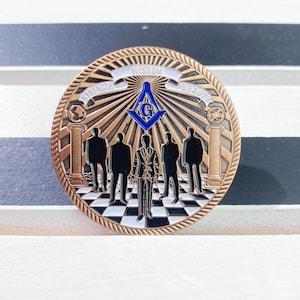 Masonic Challenge Coins -masonic Master Coin - Compass and Square ...