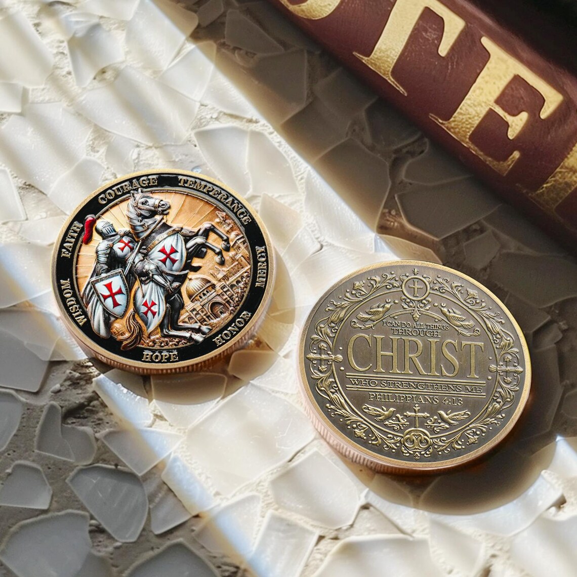 Armor of God Philippians 4:13 Knight Chip Charge Crusaders Token ...