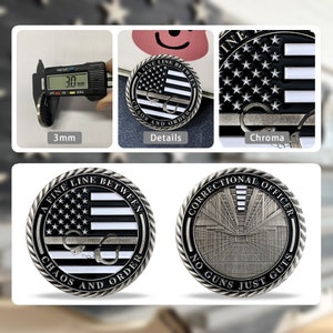 Prison Challenge Coin - Thin Gray Line - Correctional Officer Gifts ...