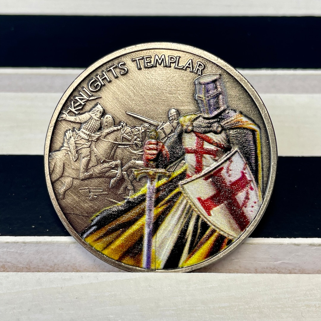 Knights Templar Challenge Coin Religious Gift Collectible - Etsy