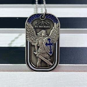 St Michael Archangel Pendant - Police Challenge Coins - Saint Michael ...