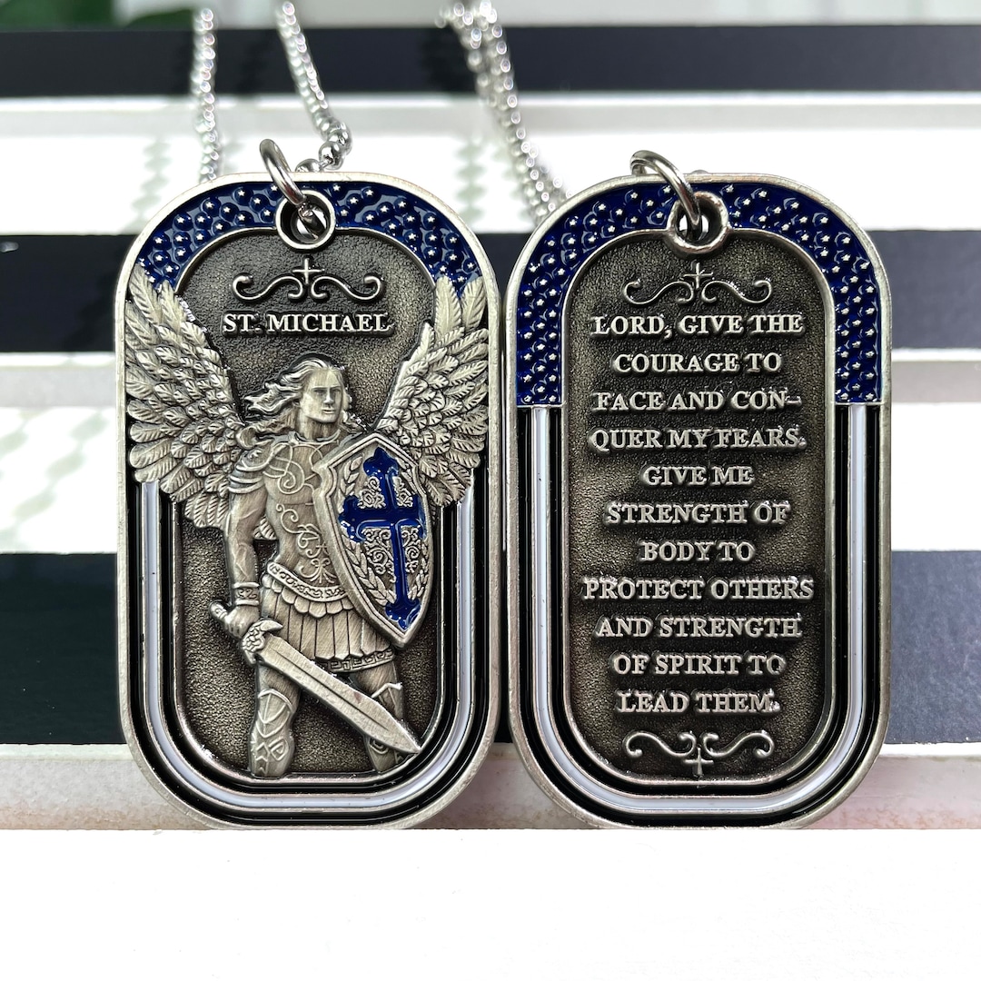 St Michael Archangel Pendant - Police Challenge Coins - Saint Michael ...