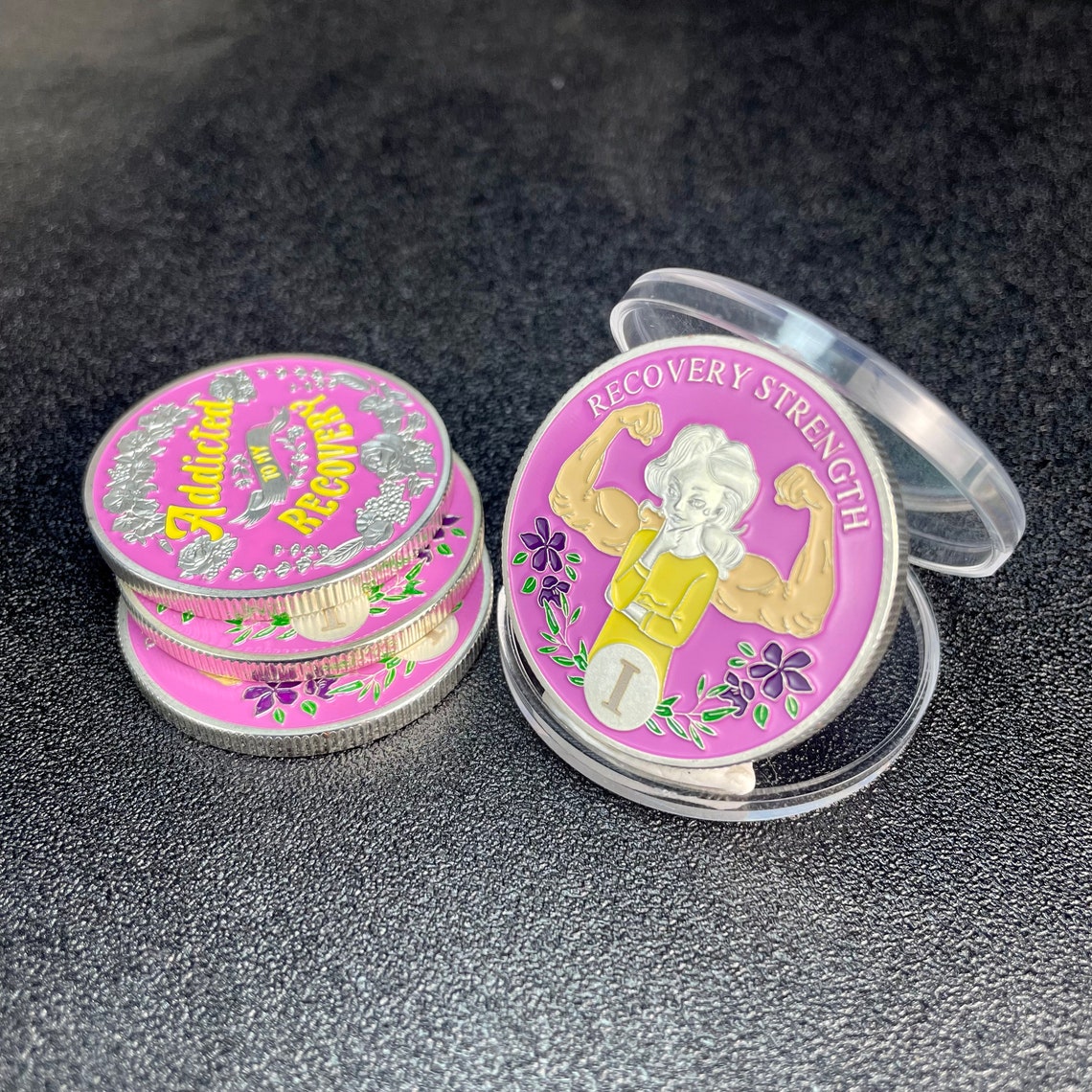 Collectibles Sobriety Challenge Coins - Soberversary AA/NA Medallion ...