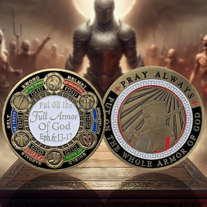 Armor of God Challenge Coin Put on the Whole Armor of God Ancient Power ...