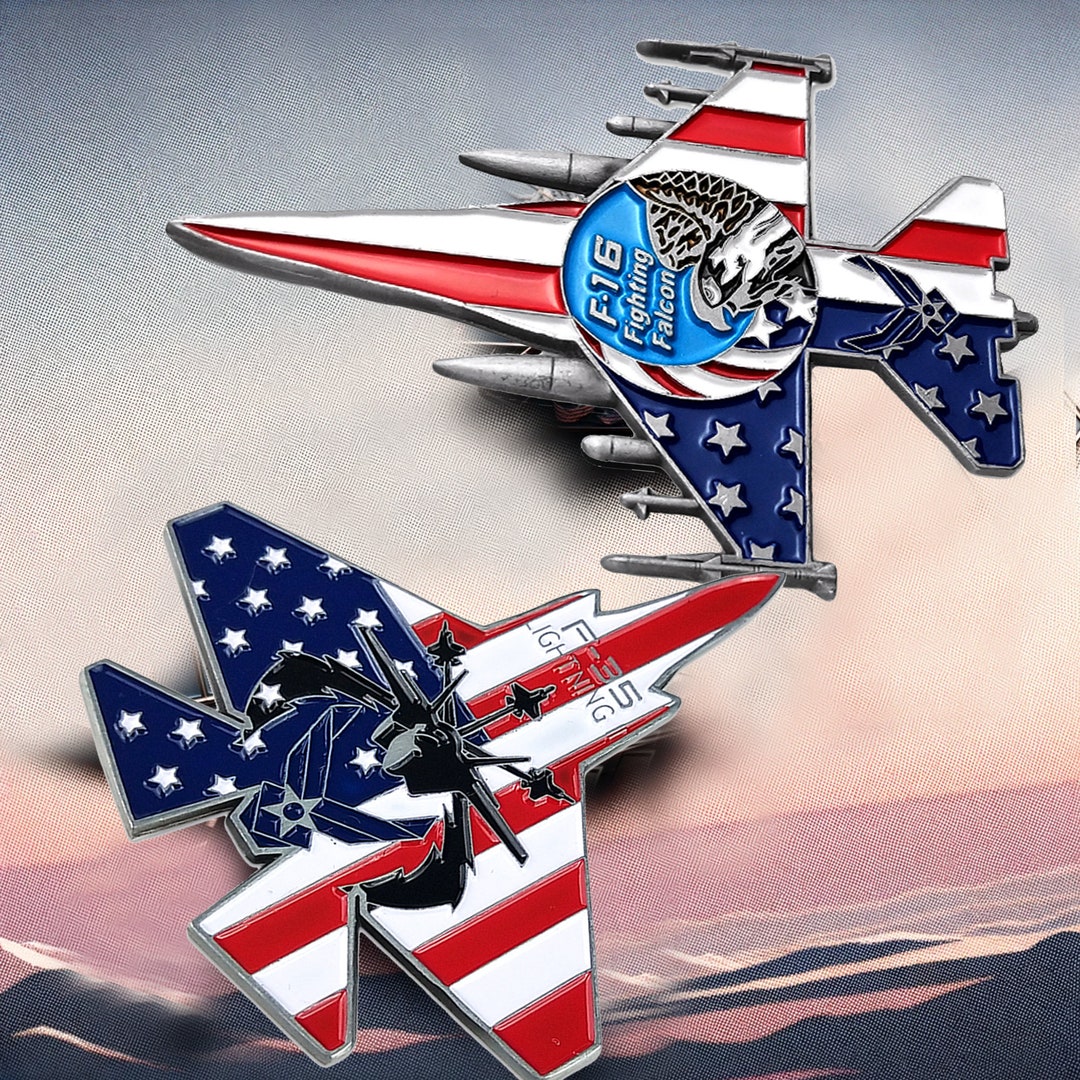 F-35 F-16 Air Forces Fighter Jet Challenge Coin - USAF Air Force ...