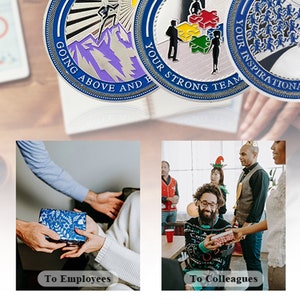 5 in 1 Employee Challenge Coins Set - Corporate Staff Work Award Coin ...