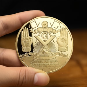 Freemason Challenge Coin: Square and Compass Masonic Collectible - Etsy