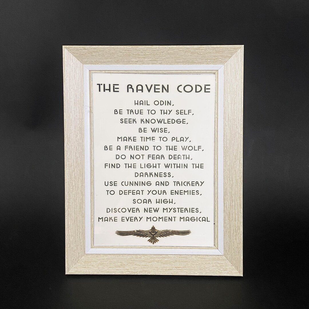 The Raven Code Picture Frame - Personalized 5x7 Wood Photo Frame ...