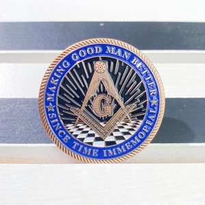 Masonic Challenge Coins -masonic Master Coin - Compass and Square ...