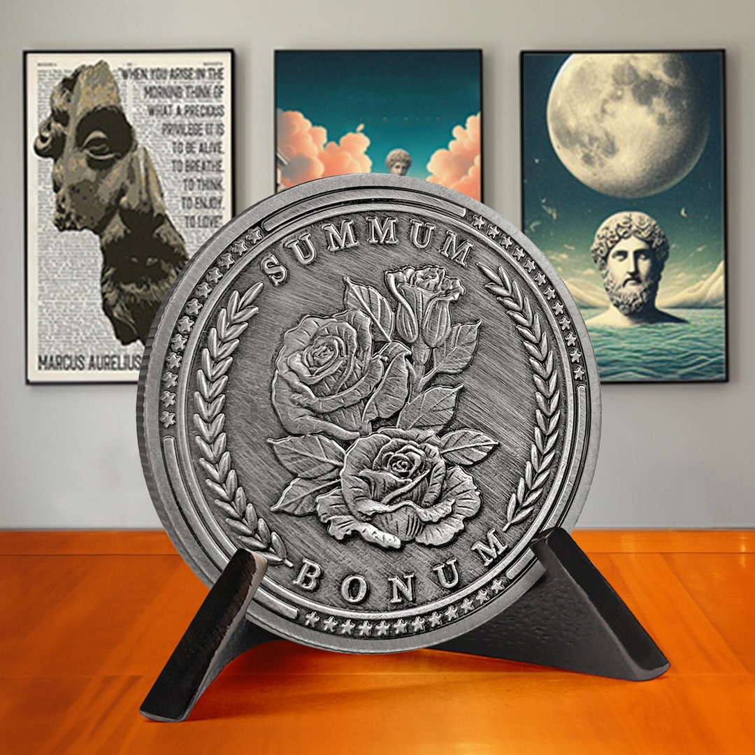 Memento Mori Coins - Summum Bonum - Marcus Aurelius - Stoic Coin ...