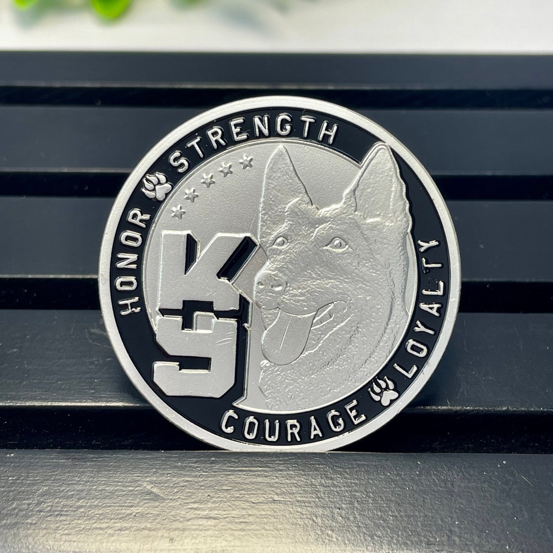 K9 Police Challenge Coin Police Working Dog Coin - Etsy