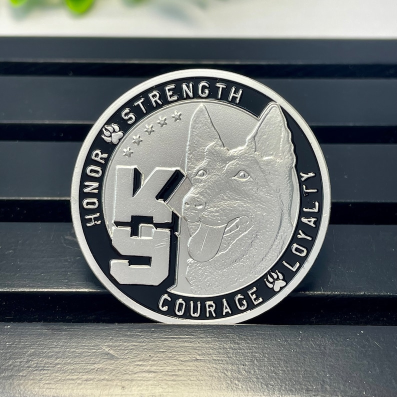 K9 Police Challenge Coin Police Working Dog Coin - Etsy