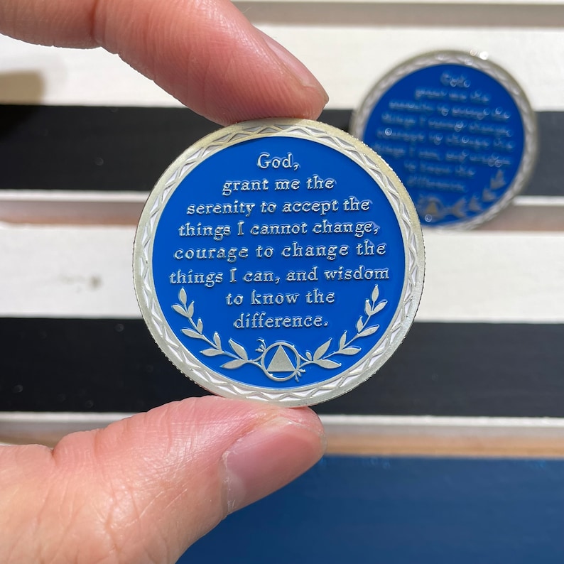1 Year Sobriety Coin Tree of Life AA Chip 1-10 Years AA - Etsy