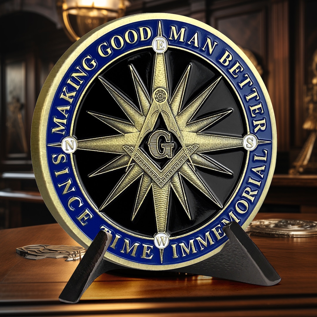 Masonic Inspirational Challenge Coin - Freemason Affirmation & Inspire ...