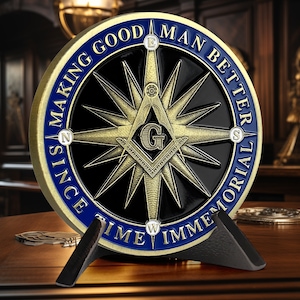 Masonic Inspirational Challenge Coin - Freemason Affirmation & Inspire ...