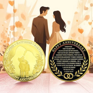 Happy Anniversary Coin - Love of Tree Commemorative Tokens Valentine's ...