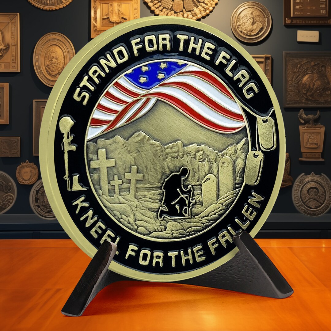 United States Military Veterans Challenge Coin - Patriotic U.S. Flag ...